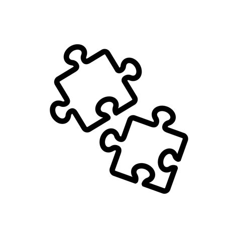 Puzzle Game Icon Vector Outline Illustration 9742446 Vector Art At Vecteezy