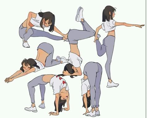 Stretching Poses Drawing Reference