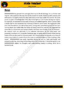 IB PYP Unit Of Inquiry Report Card Comments By Magical World Of Stories