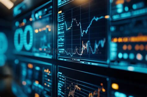 Dynamic Data Visualization Displayed On Multiple Screens In A Modern Tech Control Room During A