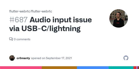 Audio Input Issue Via Usb Clightning · Issue 687 · Flutter Webrtcflutter Webrtc · Github