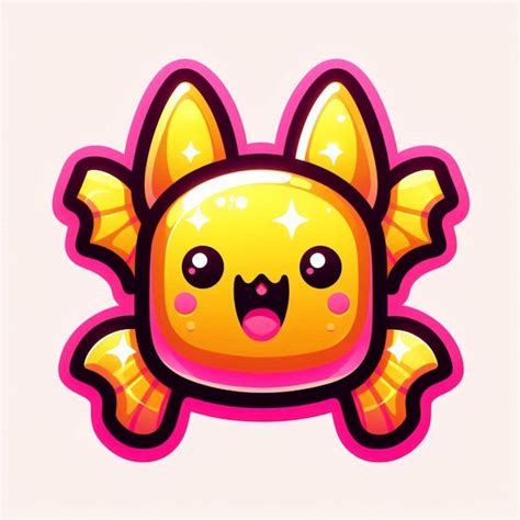 Cute Bat Shaped Sweets Illustration Premium Ai Generated Image