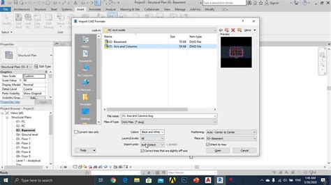 Revit Structure Importing CAD File YouTube