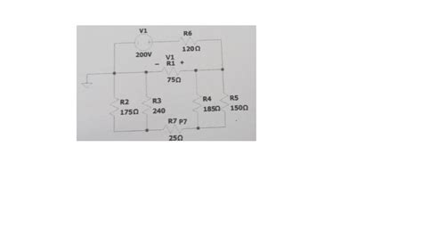 solved calculate v1 and p7 of the following circuit