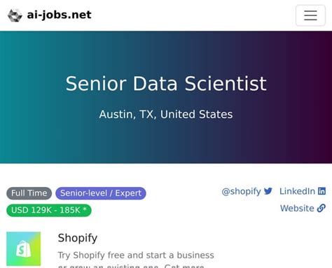 Hiring Senior Data Scientist In Austin Tx United States Raimljobs