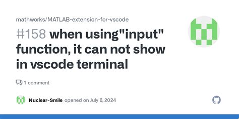 When Using Input Function It Can Not Show In Vscode Terminal Issue Mathworks MATLAB