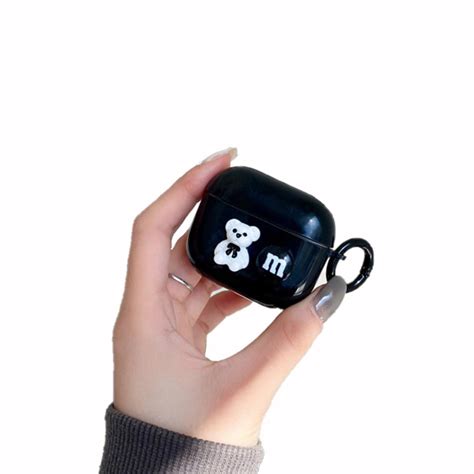 사찌몰 에어팟 3 2 1 프로 곰돌이 초코볼 실리콘 케이스 키링 위시버킷