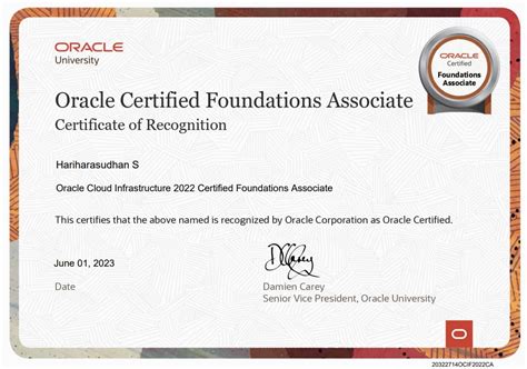 Hariharasudhan S On Linkedin Cloud Infrastructure Oracle Oraclecertified Oraclecloud…