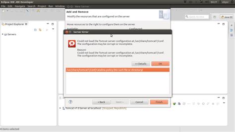 Tomcat 7 And Eclipse Integration Getting Error Ask Ubuntu