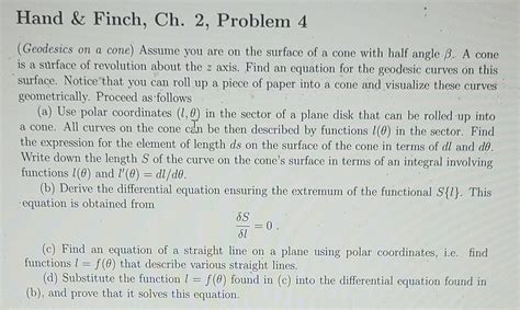 Geodesics On A Cone Assume You Are On The Surface