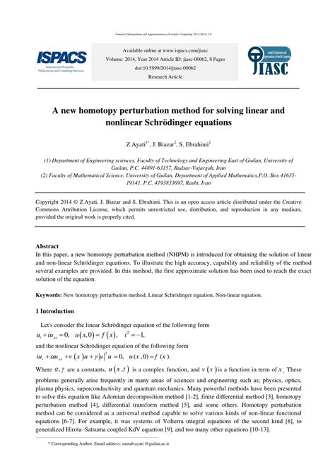 Pdf A New Homotopy Perturbation Method For Solving Linear And