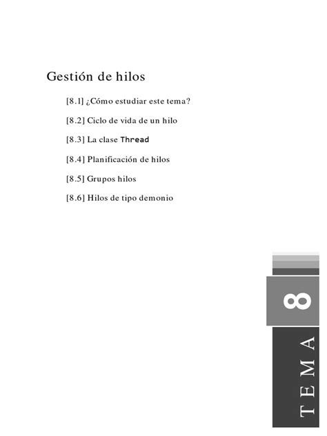 Tema8 Gestion De Hilos Pdf Hilo Computación Java Lenguaje De