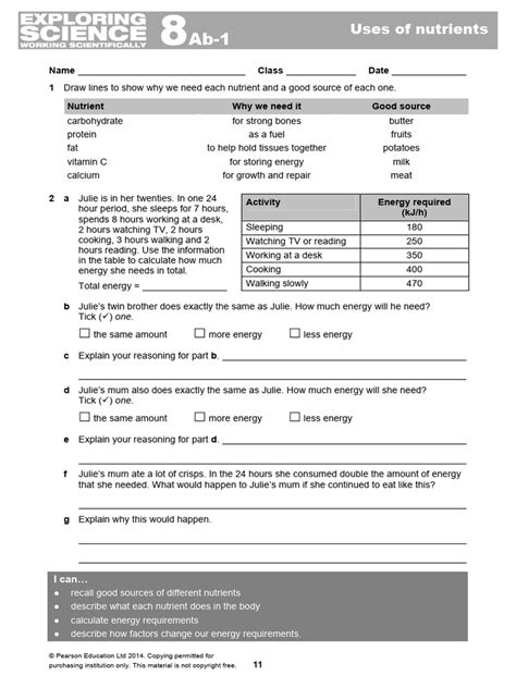 Uses Of Nutrients Quiz Pdf Nutrients Nutrition