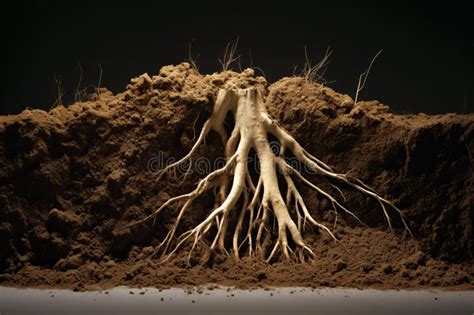 Exposed Tree Roots In Earth Cross Section Stock Illustration Illustration Of Gardening