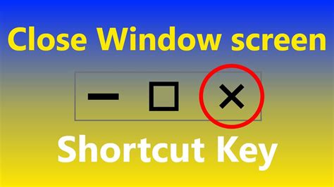 Close Window Shortcut Key Shortcut Key Computer Update Gyan Youtube