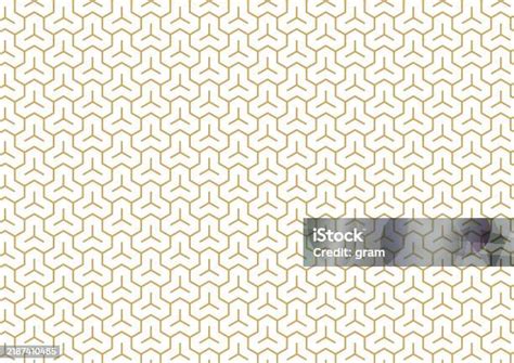 Japanese Pattern Bishamon Turtle Shelled Crest Gold Gold Gold Background Material Stock