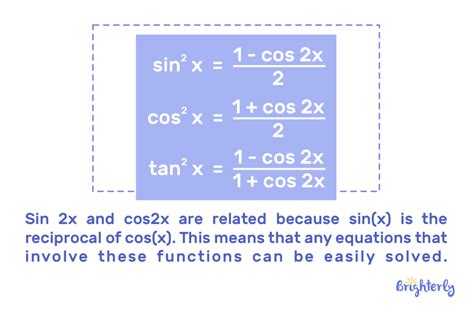 Cos2x Formula Identity And Solved Math Tasks