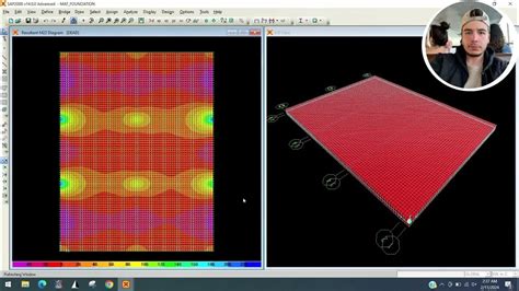Sap2000 Rc Raft Mat Foundation Analysis And Design Ex1 Part1 Youtube