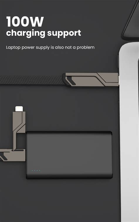 Dây Cáp Sạc Nhanh 4 Trong 1 100w Pd Type C Đầu Cắm Usb C Cho Điện Thoại