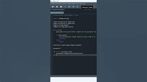 Password Generator In Python🔐 Mini Python Project For Beginners