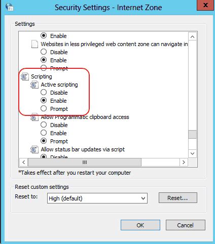 IE ESC Dialog Box Disable Continue To Prompt When Website Content Is Blocked 4sysops
