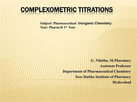 Plexometric Titrations Pptx