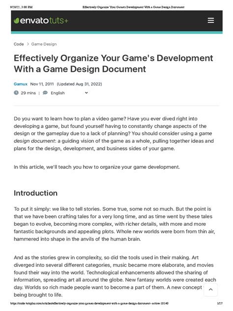 effectively organize your game s development with a game design