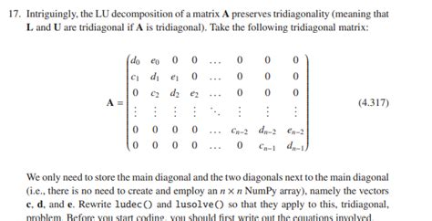 Intriguingly The Lu Decomposition Of A Matrix A