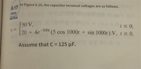 In Figure The Capacitor Terminal Voltages Are Chegg Com