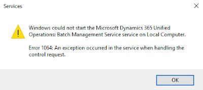 Axapta V S Me Quick Fix Batch Service Didn T Start Error
