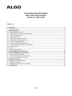 Provisioning Of Algo SIP Endpoints Algo Communication Provisioning Of Algo Sip Endpoints