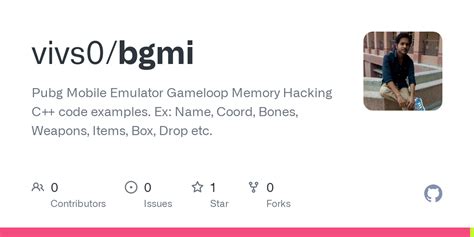 GitHub Vivs Bgmi Pubg Mobile Emulator Gameloop Memory Hacking C Code Examples Ex Name