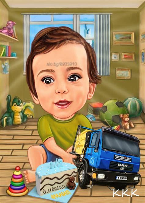 Дигитална карикатура шарж Картина Digital Art принт 30 Cm 42 Cm Хартия Ksharzhkkk Оригина