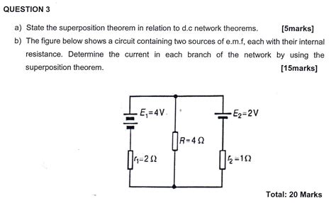 Solved A State The Superposition Theorem In Relation To D C Chegg
