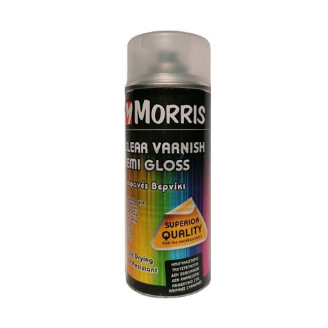 Безцветен полугланц лак спрей, 400 ml, Morris, за дърво, метал ...