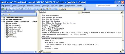 Excel Vers Outlook