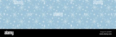 Christmas Frozen Snowflake Seamless Vector Border Masculine Winter