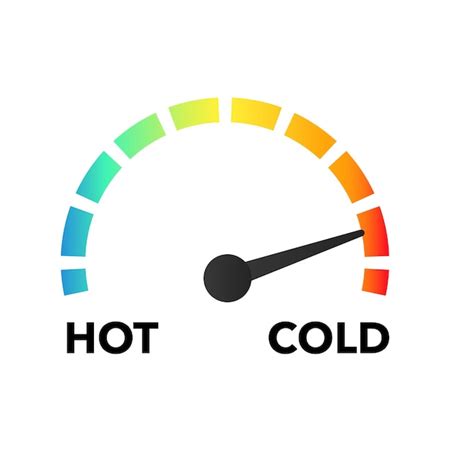 Premium Vector Round Temperature Indicator Gauge With Hot And Cold Dial