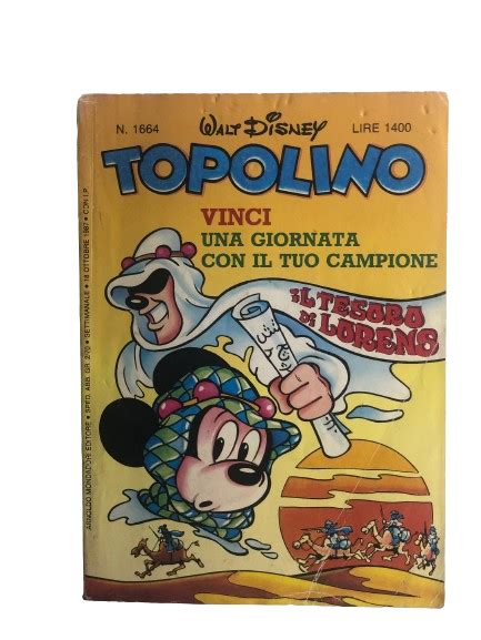 Il Tesoro Di Lorens Topolino Comic Issue 1664 Walt Disney 1987 Tch