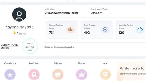 Geeksforgeeks Dsa Java Rank1 Problemsolving Nayan Birla