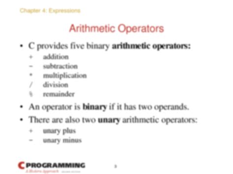 SOLUTION C Programming Expressions Types Of Operators Assignments Values Expressions
