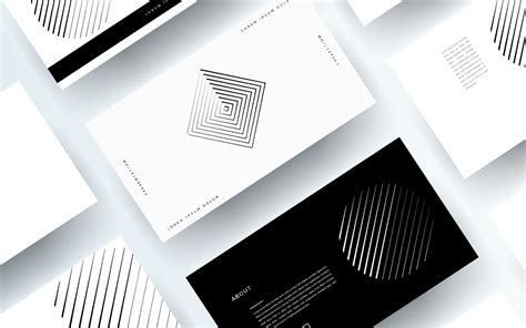 Бесплатный минималистский шаблон Powerpoint Templatemonster