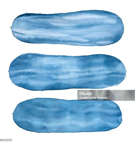 다른 어두운 파란색 수채화 웅덩이 변화의 컬렉션입니다 바다 해상 프레임 해양 장식의 예술적 조각 흰색 컷아웃 클립 아트 요소에 손으로 그린 물 색상 그래픽 드로잉 수채화에