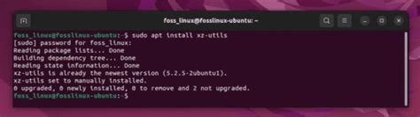 unpacking and installing tar xz and tar gz files on ubuntu