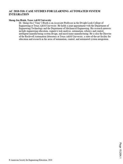 Case Studies For Learning Automated System Integration Pdf