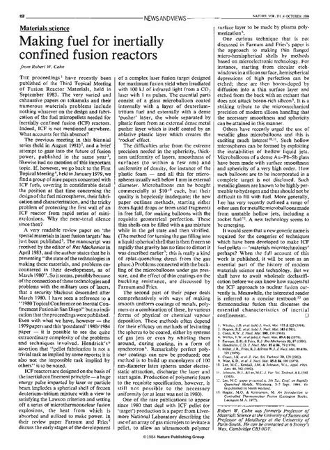pdf materials science making fuel for inertially confined fusion