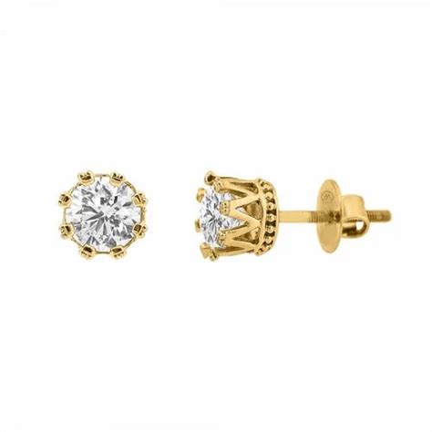 Cvd Diamond Majestic Queen Stud Earrings At Rs Pair Diamond Stud Earring In Surat Id