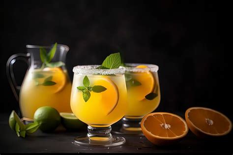 premium ai image lemon mint mojito ai technology generated image