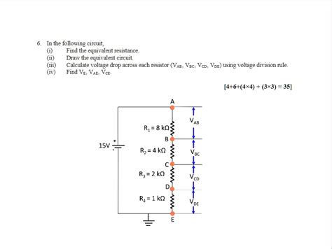 solved 6 in the following circuit i find the equivalent resistance