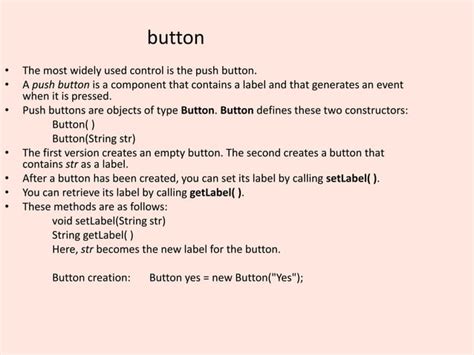 Java Programming Gui Programming With Swing The Swing Buttons Pdf